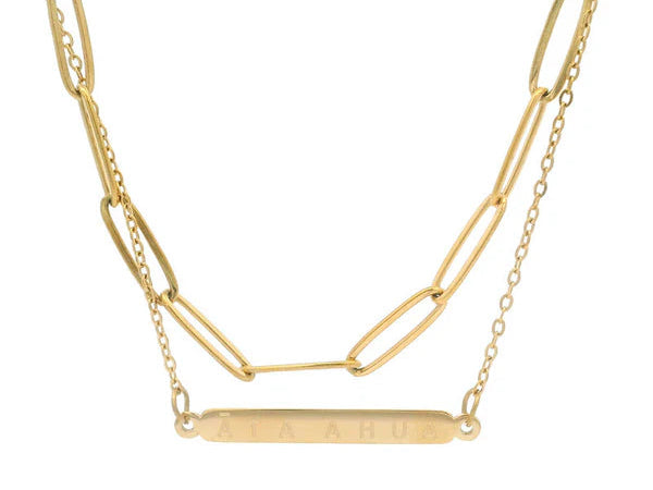 Little Taonga Ataahua Necklace - Double Chain – HAPA