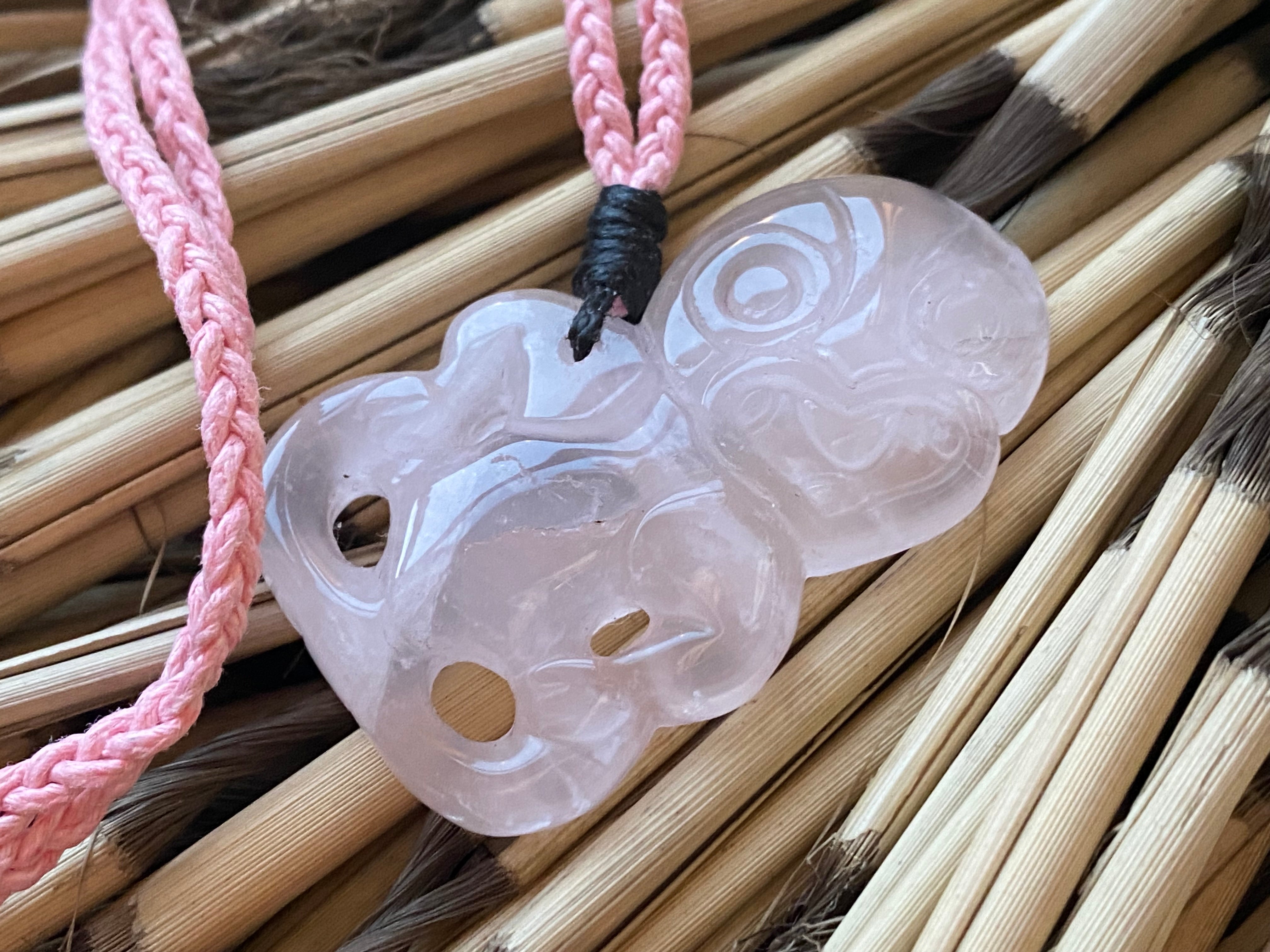 Gemstone Heitiki necklaces on woven cord – HAPA