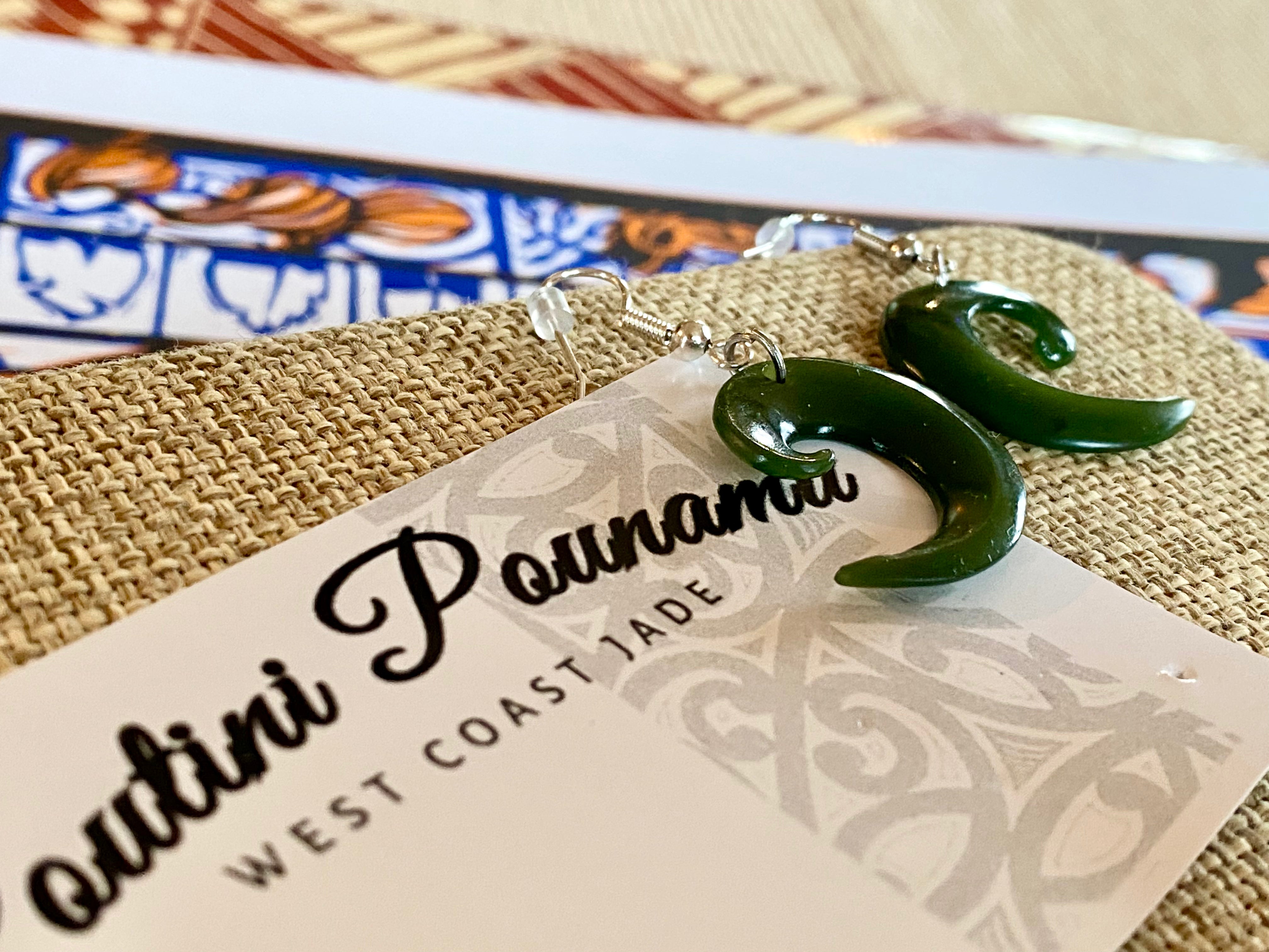 Poutini Pounamu Punga Earrings – HAPA