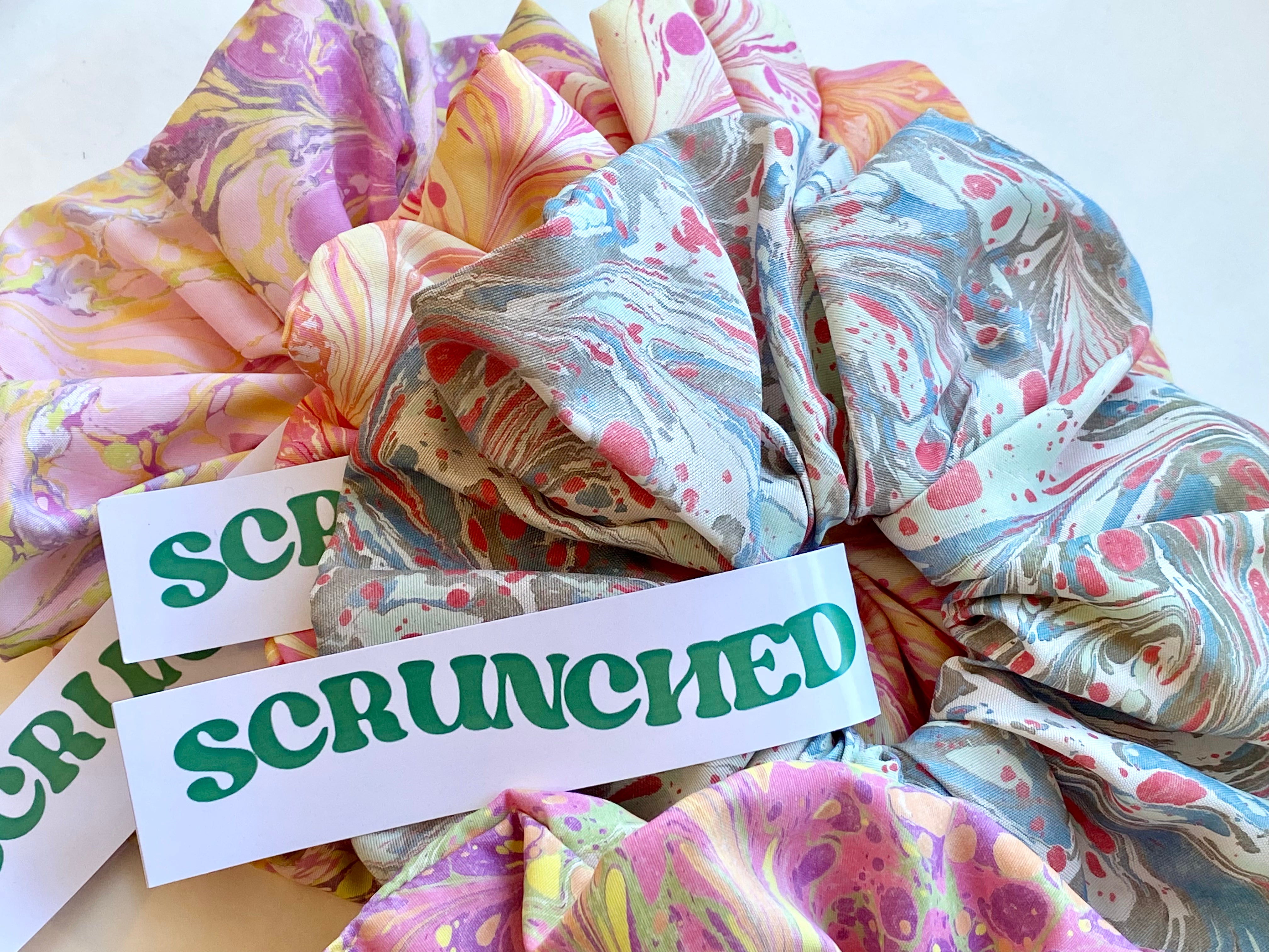 Hand Marbled Statement Scrunchies – HAPA