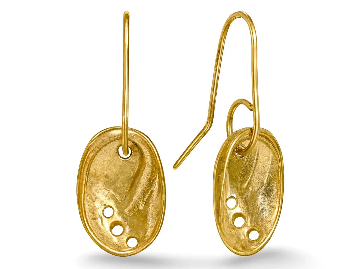 Baby Paua Earrings Small Gold – HAPA